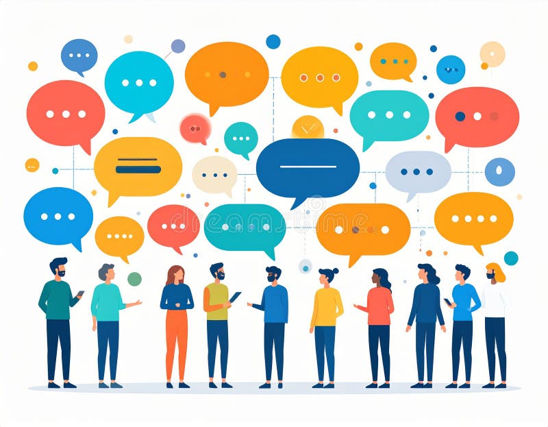 Diagram Showing Ordered Conversation Elements Stock Illustration ...