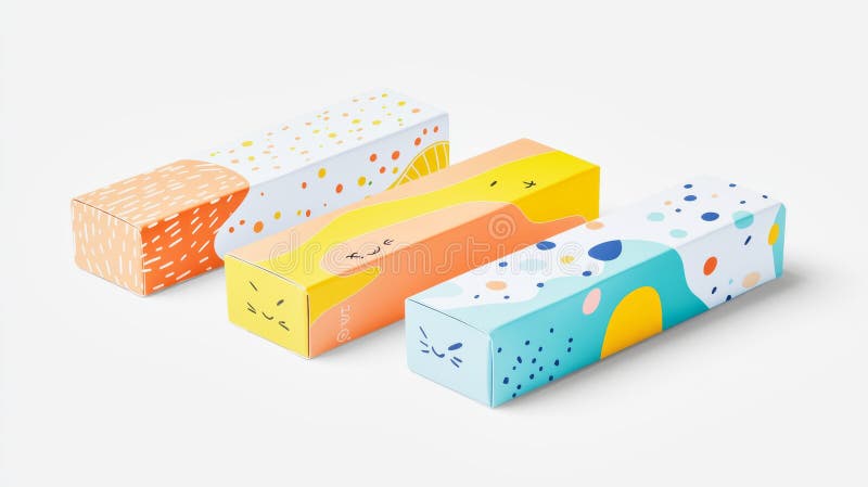 Bright and Playful Rectangular Packaging Boxes Mockups for Children S ...