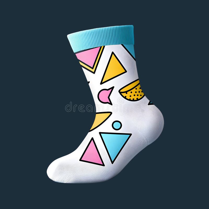 Abstract Geometric Pattern Sock Design Stock Illustration ...