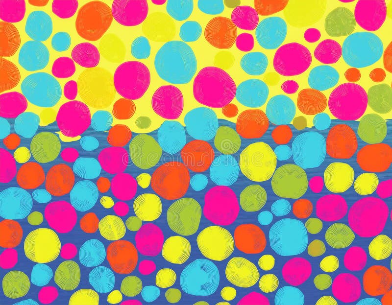 Bright Polka Dot Pattern Abstract and Playful Retro Design with ...