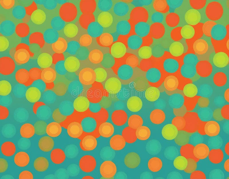 Bright Polka Dot Pattern Abstract and Playful Retro Design with ...