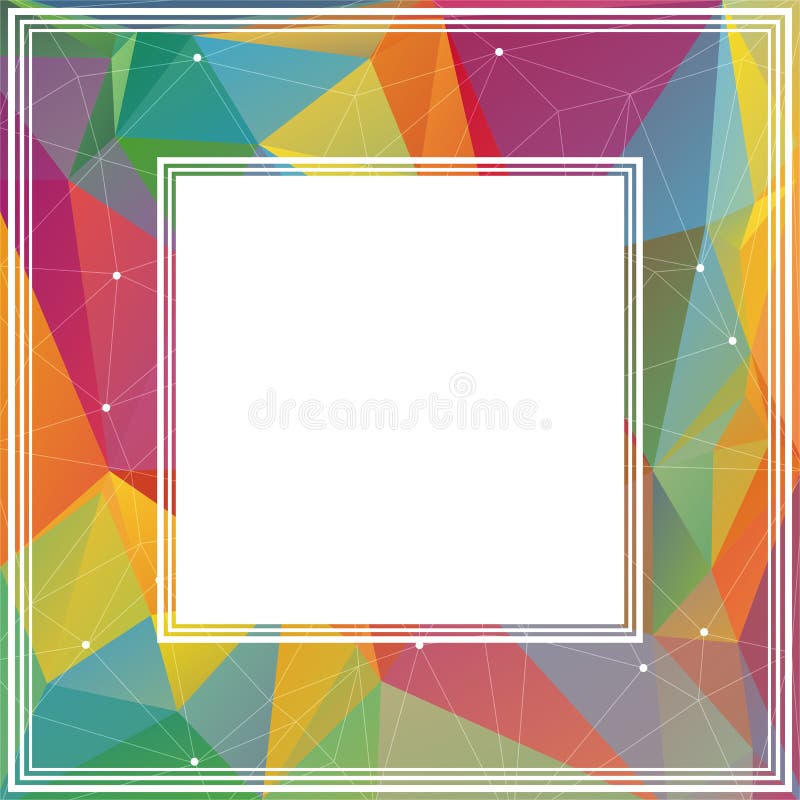 Bright polygonal border stock vector. Illustration of colored - 71007466