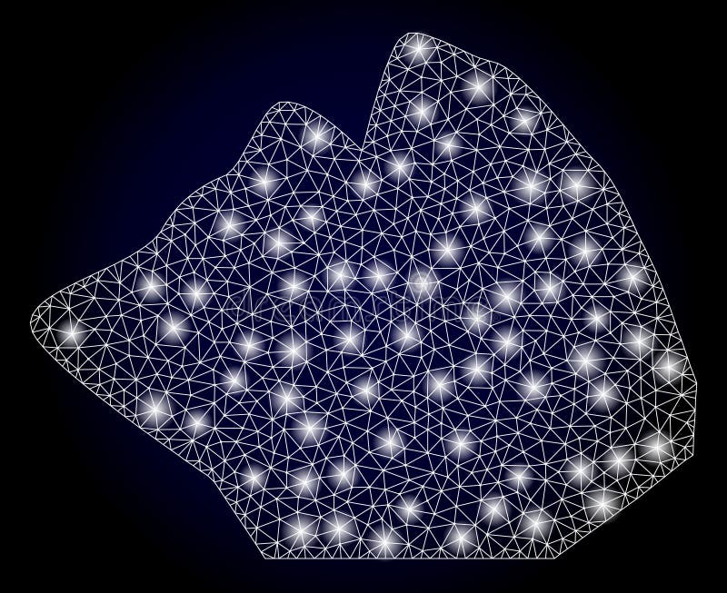 Bright Polygonal Mesh Rock Stone with Glare Spots Stock Vector ...