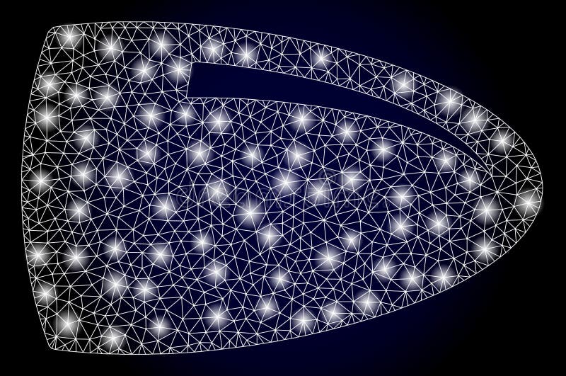 Bright Polygonal Net Bullet with Glare Spots Stock Vector ...