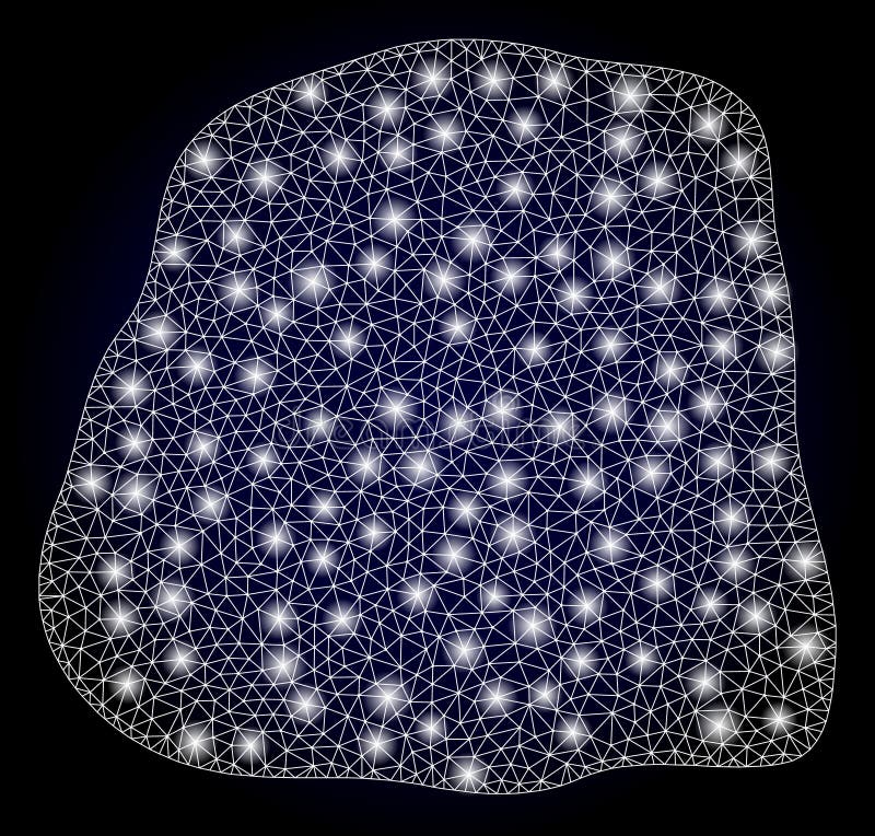 Bright Polygonal Network Stone with Light Spots Stock Vector ...