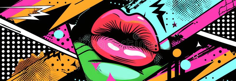 Bright Pop Art Style Abstract Background Featuring Colorful Patterns ...