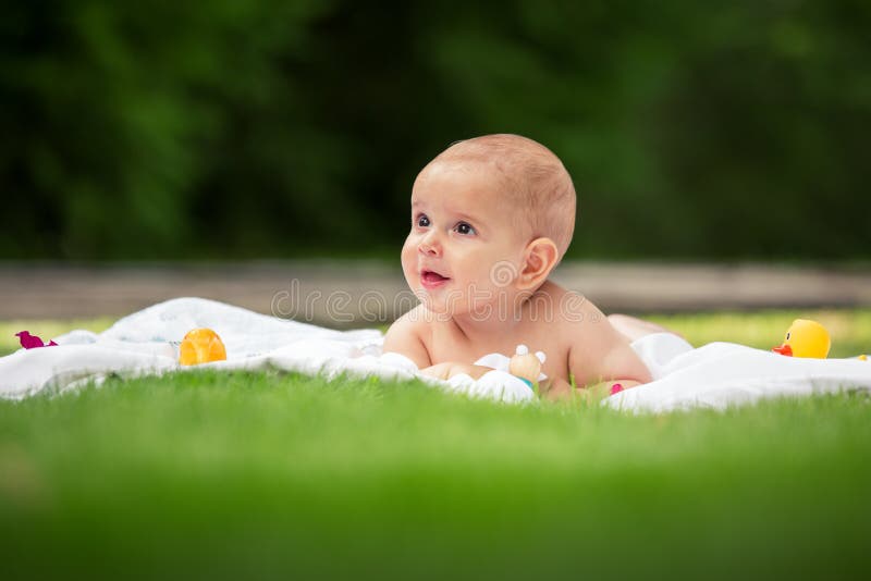 Bright Portrait of Adorable Baby Stock Photo - Image of little, life ...