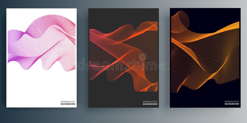 Bright Poster with Dynamic Waves. Vector Illustration Stock Vector ...