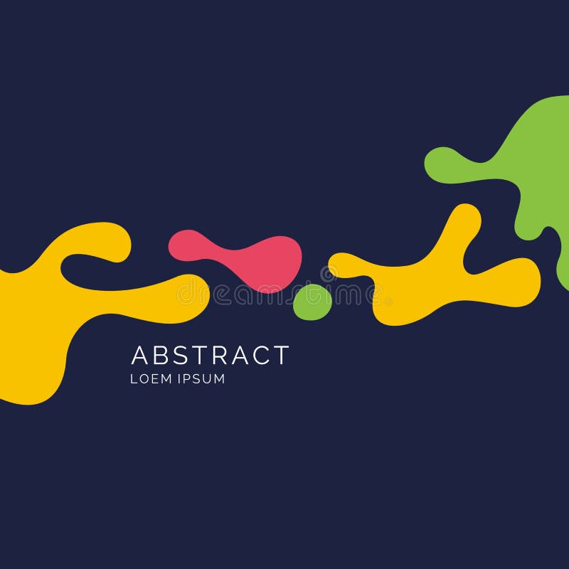Bright Poster with Splashes.. Illustration Minimal Flat Style Stock ...