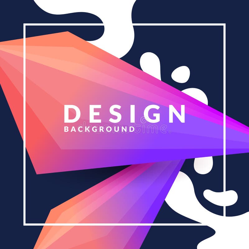 Bright Poster with Splatter and Crystals. Illustration Minimal Flat ...