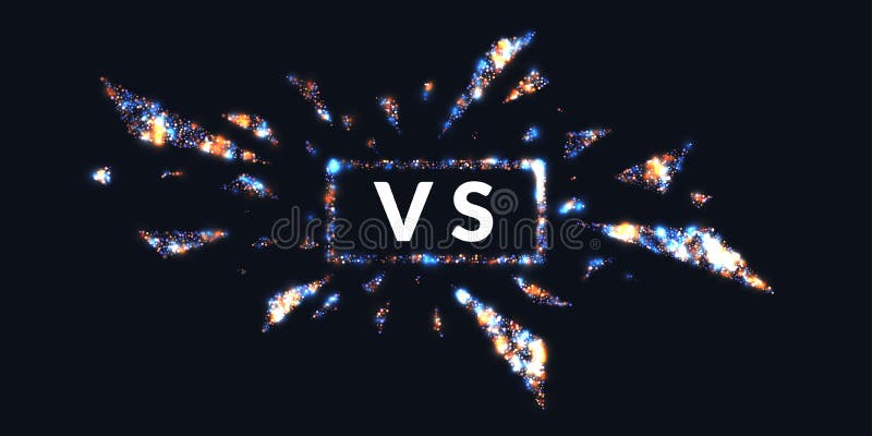 Bright Poster Symbols of Confrontation VS. Vector Illustration. Stock ...