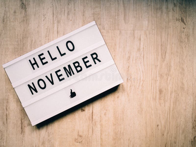 Bright Poster To Welcome November in Spanish Stock Image - Image of ...