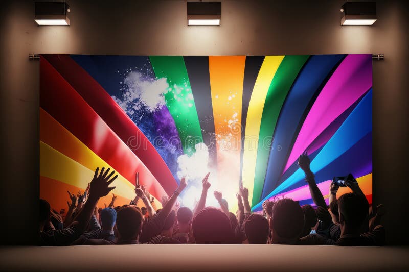 Bright Pride Celebration Background. Illustration AI Generative Stock ...