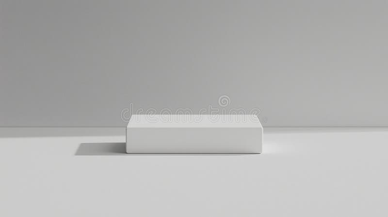 Bright and Pristine Matte White Plastic Packaging Bar Placed on a Clean ...