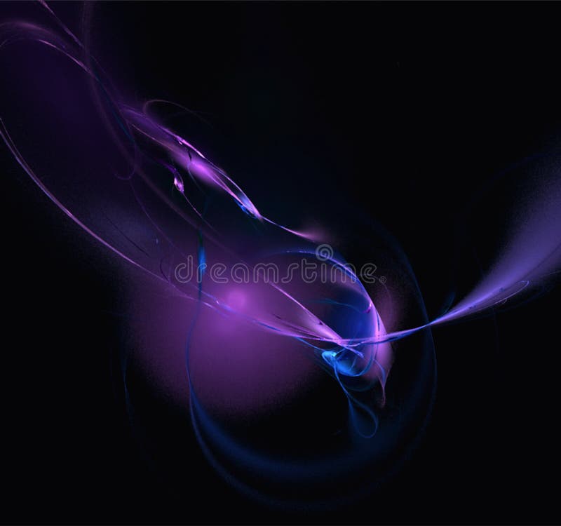 Bright Purple-blue Abstract Pattern on Black, Color Digital Graphics ...