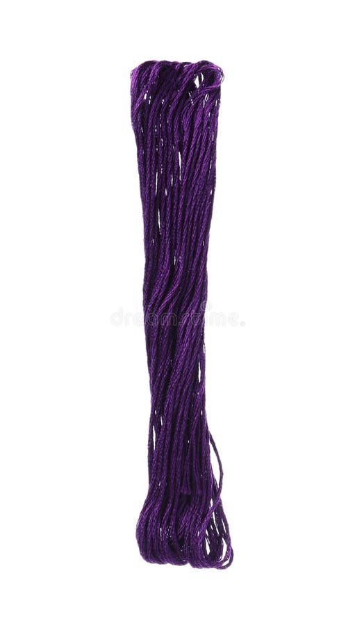 Bright Purple Embroidery Thread on White Background Stock Image - Image ...