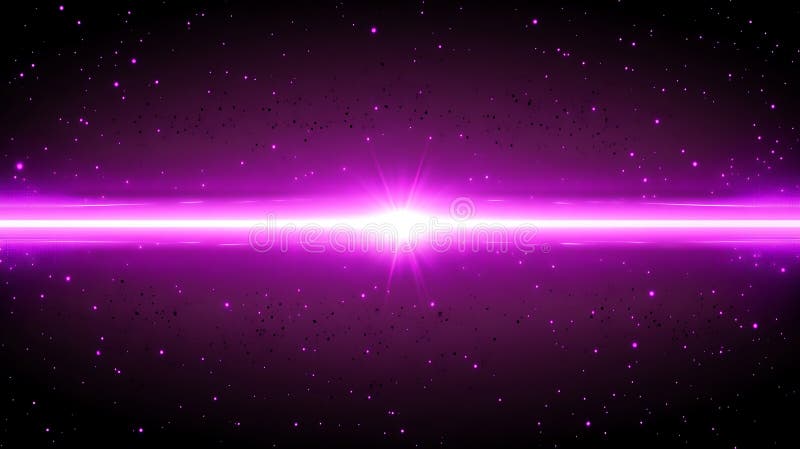 Bright Purple Laser Beam Across Dark Space Background Stock Image ...