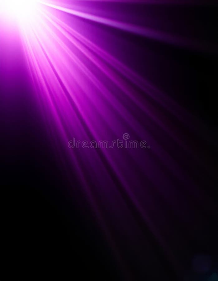 Bright Purple Light Rays Breaking through Darkness Creating Dramatic ...