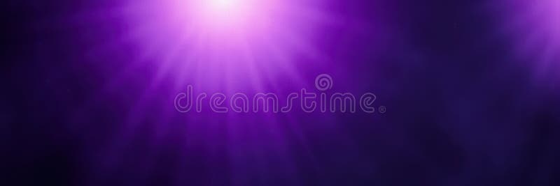 A Bright Purple Light Shines Down through the Darkness Stock Image ...