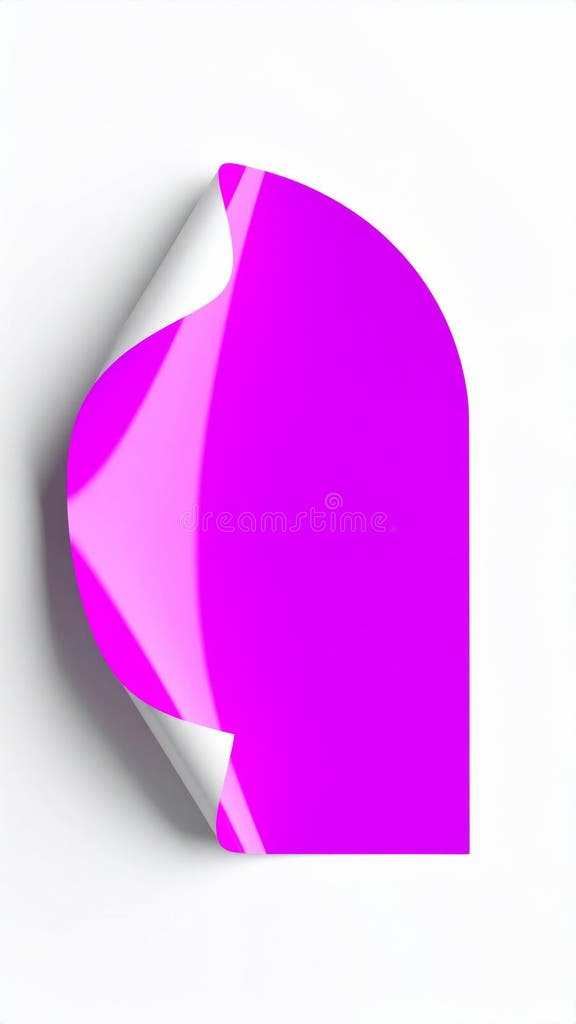 Bright Purple Paper Curl on White Background Stock Illustration ...