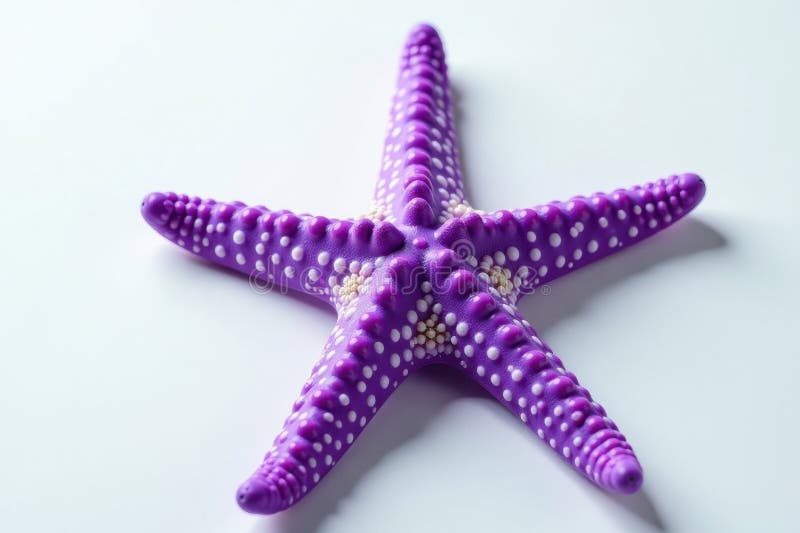 Bright Purple Starfish, Smooth Surface, Clean White Backdrop, Tropical ...