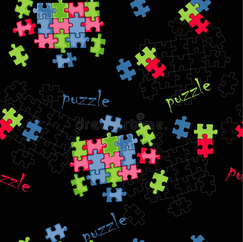 Bright Puzzle Pieces Background Stock Vector - Illustration of isolated ...