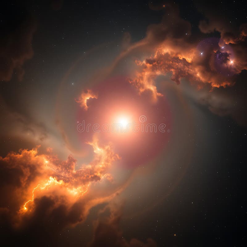 A Bright Quasar Surrounded by Intense Light Ripples and Gas Clouds ...