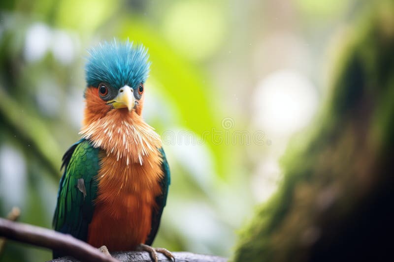 Bright Quetzal Eyeing Camera in Humid Forest Stock Photo - Image of ...