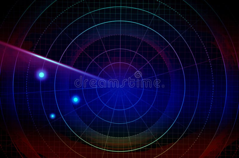 Bright Radar Display - Traces on Target Stock Photo - Image of control ...