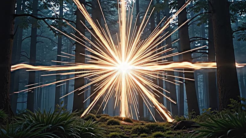 Bright Radial Effect Flows Powerfully from the Starburst, Generative AI Stock Footage - Video of ...