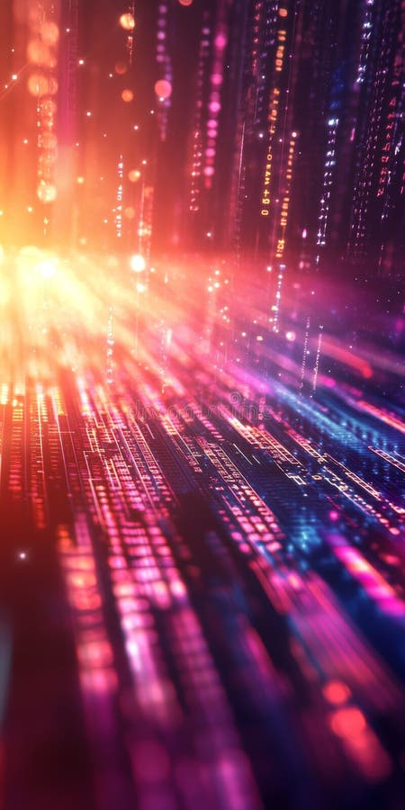 Bright and Radiant Abstract Background Filled with Floating Light ...