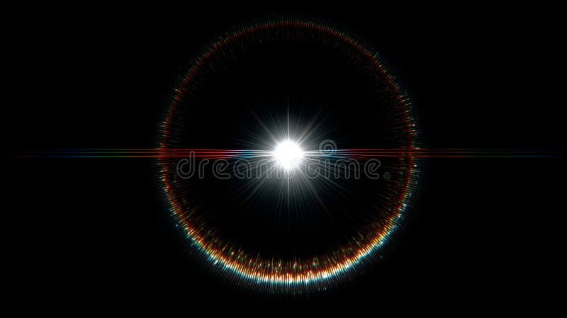 Bright Radiant Light Circle Effect Stock Illustration - Illustration of ...