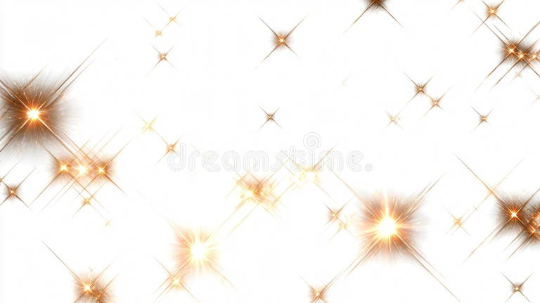 Bright and Radiant Shining Stars on White Background Stock Illustration ...