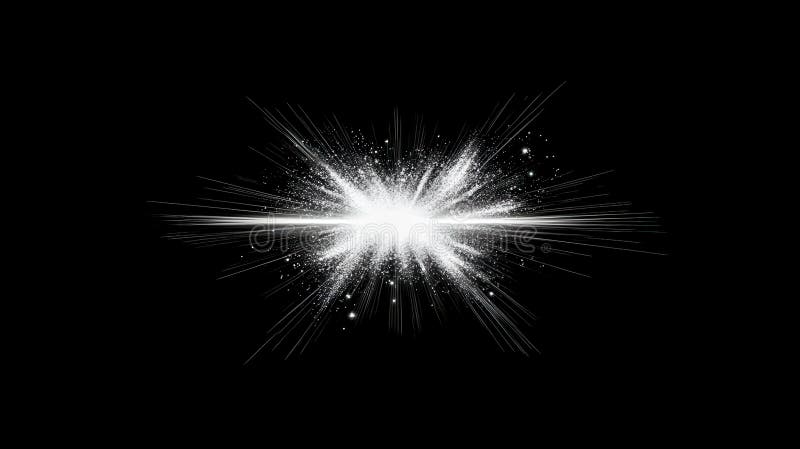 Bright Radiant Starburst of Light Piercing through Darkness Stock Photo ...