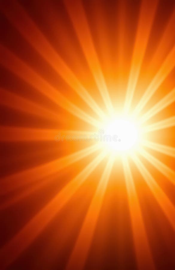 Bright Radiating Sun with Glowing Rays in Warm Tones. AI Generation ...