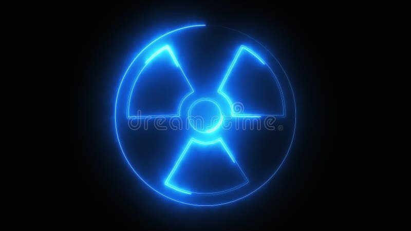 Bright radioactive sign stock footage. Video of graphic - 310469500