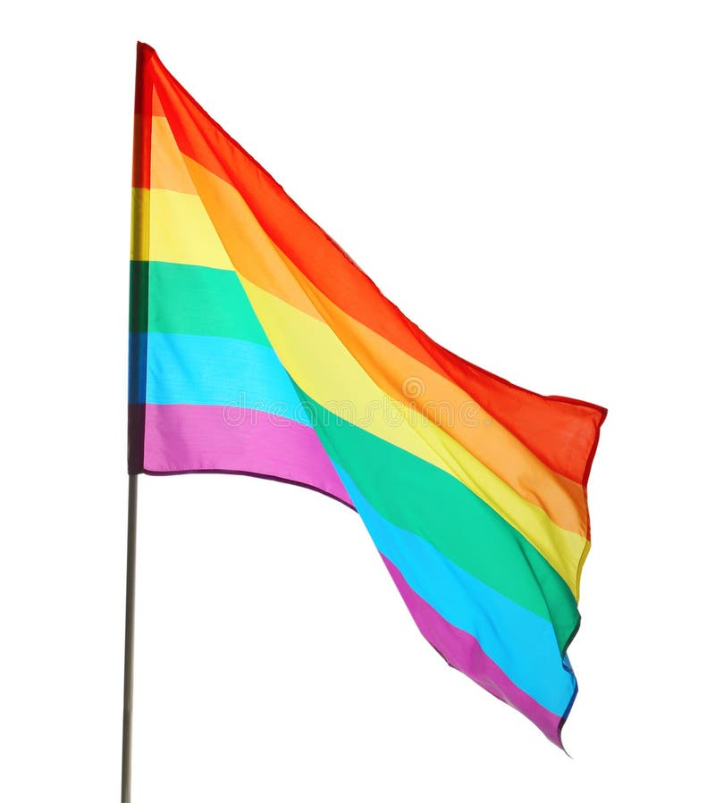 Bright Rainbow LGBT Flag Isolated on White Stock Photo - Image of ...