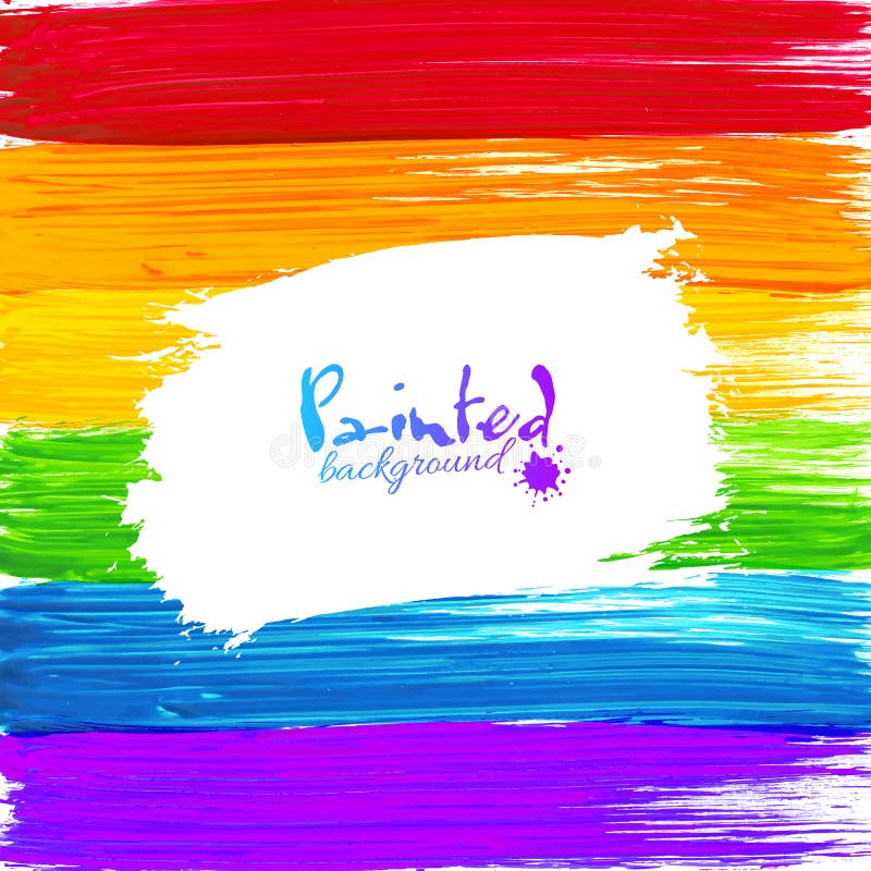 Bright Rainbow Paint Splashes Vector Background Stock Vector ...