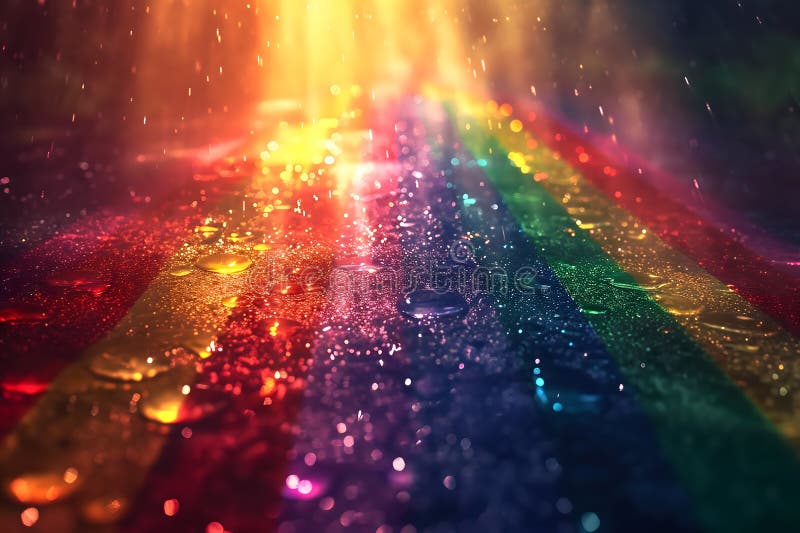 Bright Rainbow Symbolizing Diversity Path Stock Image - Image of ...