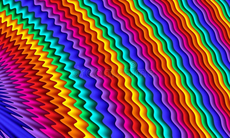 Bright Rainbow Wavy Abstract Background. Artwork for Creative Design ...