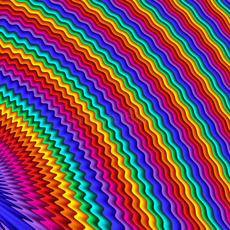 Bright Rainbow Wavy Abstract Background. Artwork for Creative Design ...