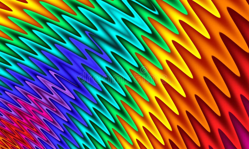 Bright Rainbow Wavy Abstract Background. Artwork For Creative Design ...
