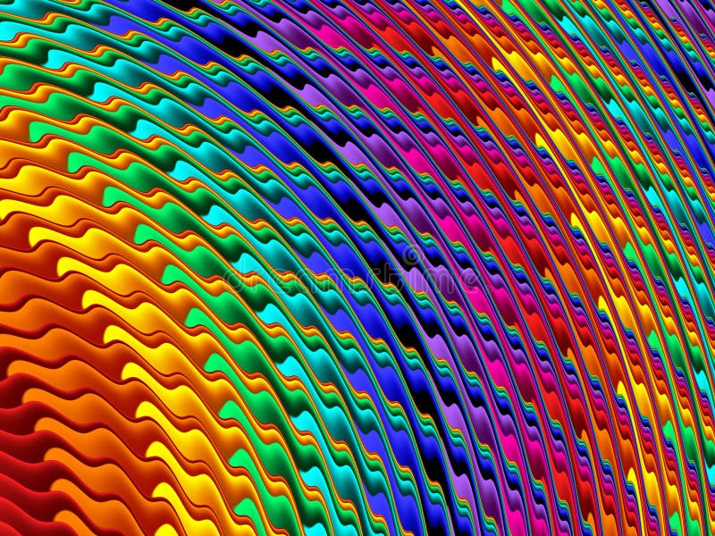 Bright Rainbow Wavy Abstract Background. Artwork for Creative Design ...