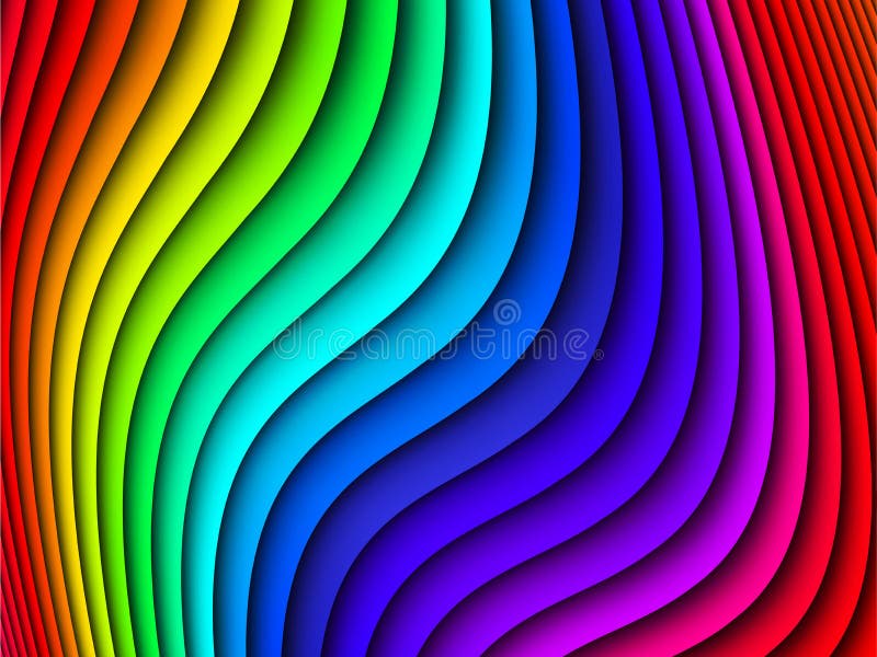 Rainbow wavy lines swirls stock vector. Illustration of party - 3634847