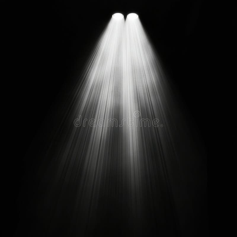 Bright Rays of Light Appearing in a Dark Background Stock Illustration ...