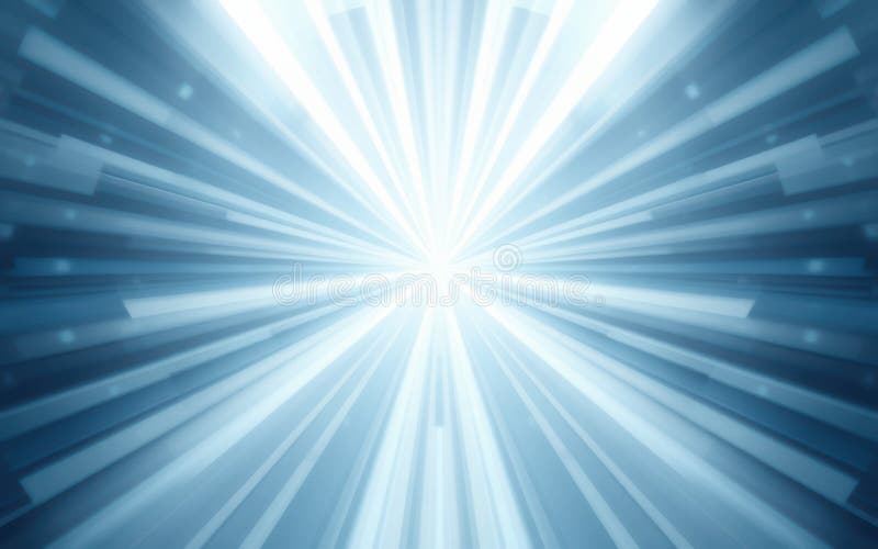 Bright Rays of Light Radiate Outward in a Stunning Blue Background ...