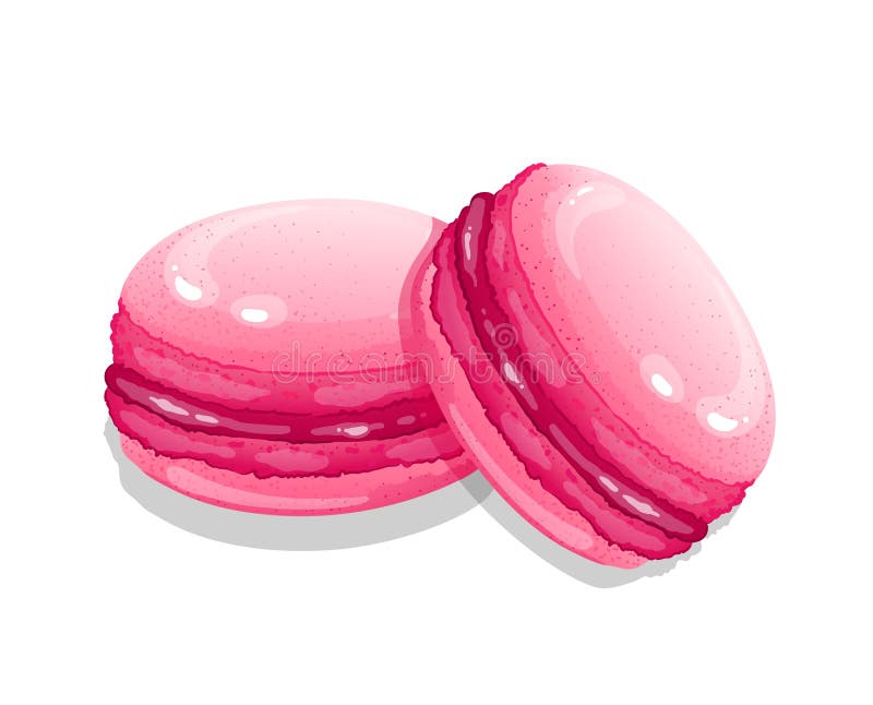 Bright Vector Realistic Pink Macaron. Stock Vector - Illustration of ...