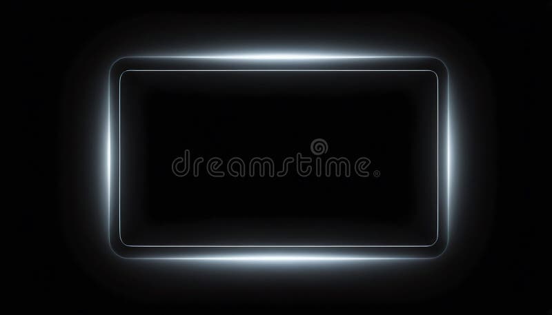 Bright Rectangle Shape on Dark Background with Faint Halo Patterns ...