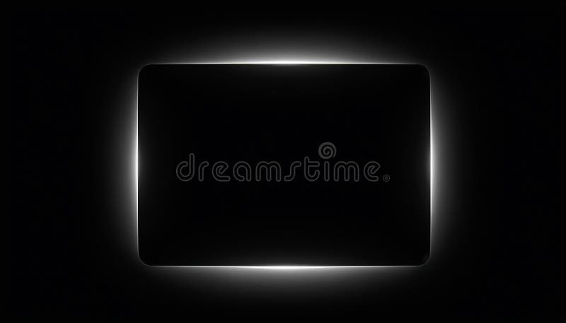 Bright Rectangle Shape on Dark Background with Faint Halo Patterns ...