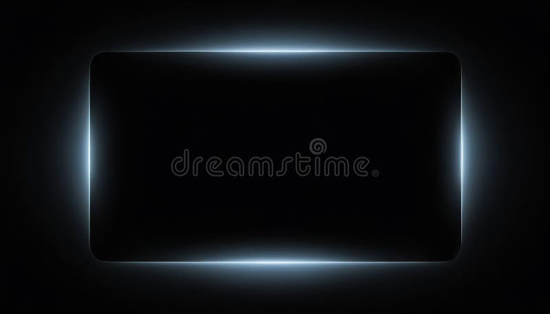 Bright Rectangle Shape on Dark Background with Faint Halo Patterns ...